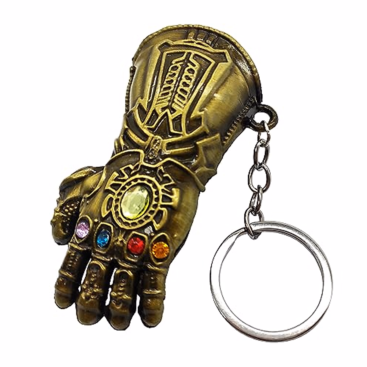 Xwbella Keychain, Infinity Gauntlet Key Chain Metal Key Ring, Cool Gifts for Men, Husband, Boyfriend (Bronze)