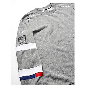 PUMA Mens BMW M Motorsport Street Crew Neck Sweatshirt, Medium Gray Heather, M