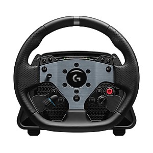 Logitech G PRO Racing Wheel for PC, Direct Drive 11 Nm Force, TRUEFORCE Force Feedback, Magnetic Gear Shift Paddles, Dual Clutch, OLED Display, Quick Release, PRO Button Layout