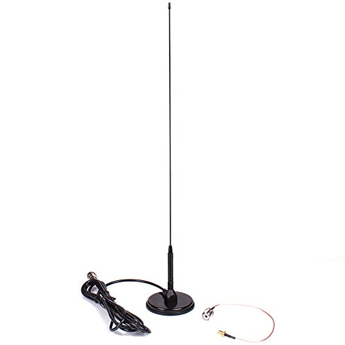 Authentic Genuine Nagoya UT-72 Super Loading Coil 19-Inch Magnetic Mount (Heavy Duty) VHF/UHF (144/430Mhz) Antenna PL-259, Includes Additional SMA Adaptor for BTECH and BaoFeng Handheld Radios