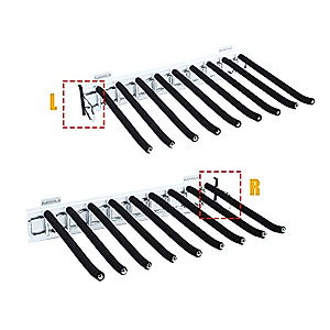 9-Arm Closet Pants Hanger,Pull Out Pants Rack Right/Left Mounted Trousers Rack,Space Saving Pants Rack Jeans Hangers with Non-Slip Pants Hanger Closet Organizer for Jeans,Pants,Ties,Slacks (Left)