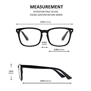 GQUEEN Fashion Glasses Non Prescription Fake Glasses for Women Men Clear Lens Square Matte Black, 201582