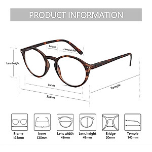 BLUEMOKY Reading Glasses for Women Men, Blue Light Blocking Glasses 2 Pack, Computer Readers, Spring Hinge(2.50x)