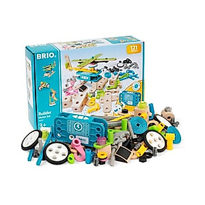 BRIO Builder 34591 - Builder Motor Set - 120 Piece Construction Set STEM Toy with Wood and Plastic Pieces and a Motor for Kids Age 3 and Up