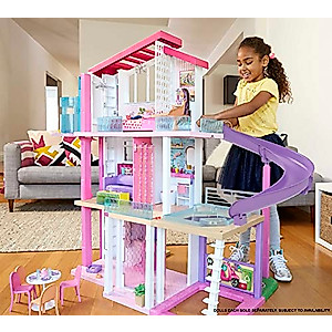 Barbie Dreamhouse, Doll House Playset with 70+ Accessories Including Transforming Furniture, Elevator, Slide, Lights & Sounds (Amazon Exclusive)