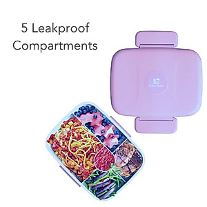 Kids Backpack and Lunch Box Set with a Bento Box (Pastel Tie Dye)