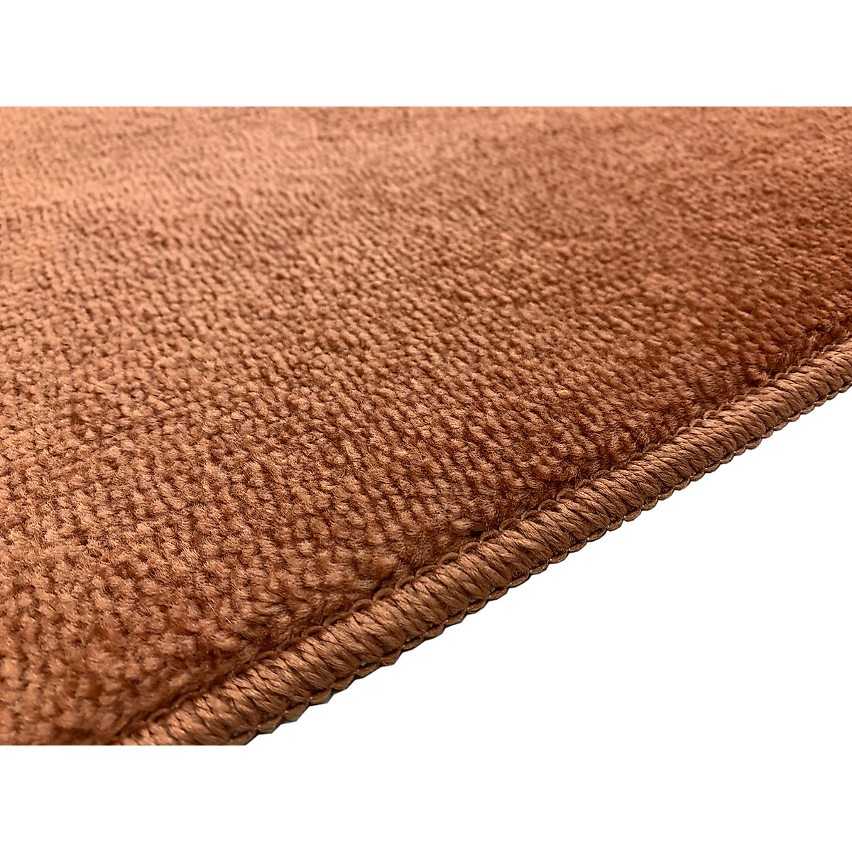 Euro Collection Solid Color Area Rug Rugs Slip Skid Resistant Rubber Backing Machine Washable More Color Options Available (Burnt Orange, 3'3" x 4'11")