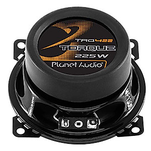 Planet Audio TRQ422 4 Inch Car Speakers - 225 Watts of Power Per Pair, 112.5 Watts Each, Full Range, 2 Way, Sold in Pairs