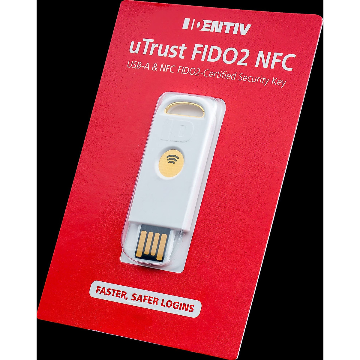 Identiv uTrust FIDO2 NFC Security Key USB-A (FIDO, FIDO2, U2F, PIV, TOTP, HOTP, WebAuth)