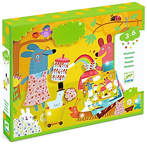 DJECO Fun Foam Sticker Mosaic Craft Kit, Multi