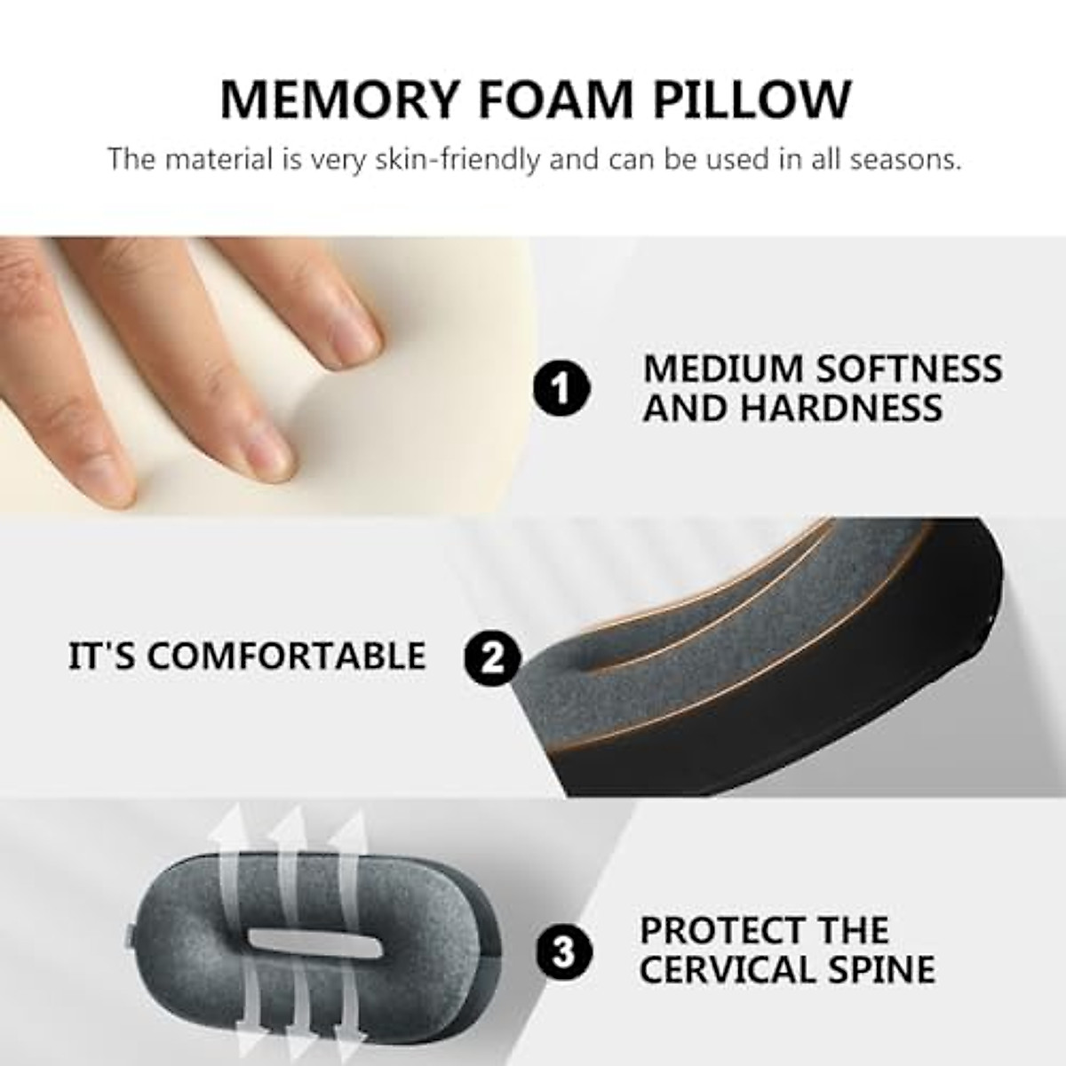 LIGHTAOTAO Car Lumbar Pillow Car Neck Pillow Floating Head Pillow Flight Neck Pillow Foam Pillows Memory Foam Neck Car Neck Cushion Car Head Pillow Memory Pillow Perspiration Headrest Car by