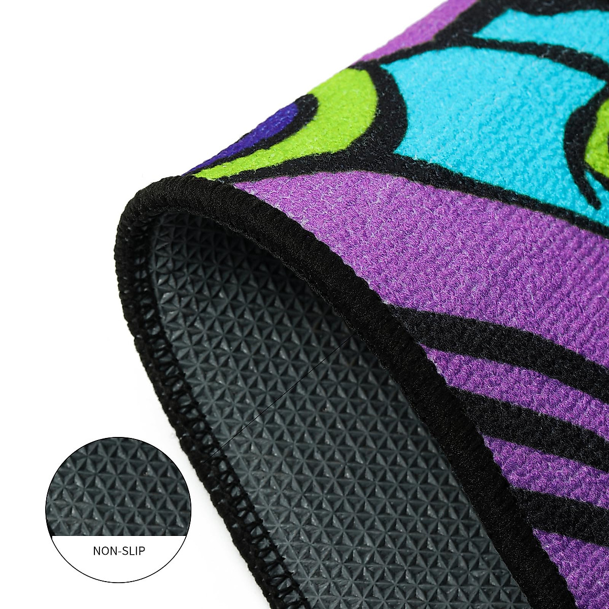 MSTOFFY Cute Tentacle Octopus Small Unique Non Slip Area Rug Door Mat Trendy Preppy Funny Rugs for Living Room Indoor Mat Welcome Doormat Indoor Carpet Funky Decorative Mats