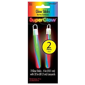 Amscan 310088 4" Glow Stick - Swizzle, Party Accessory, 25pieces