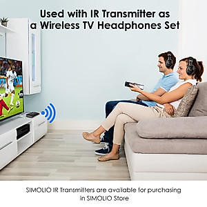 SIMOLIO Compatible with uConnect VES Chrysler Pacifica & Town and Country & Dodge Grand Caravan & Honda Odyssey, Infrared Headphone for Car DVD for Chevy Tahoe & Infiniti & Cadillac Escalade 2006-2022