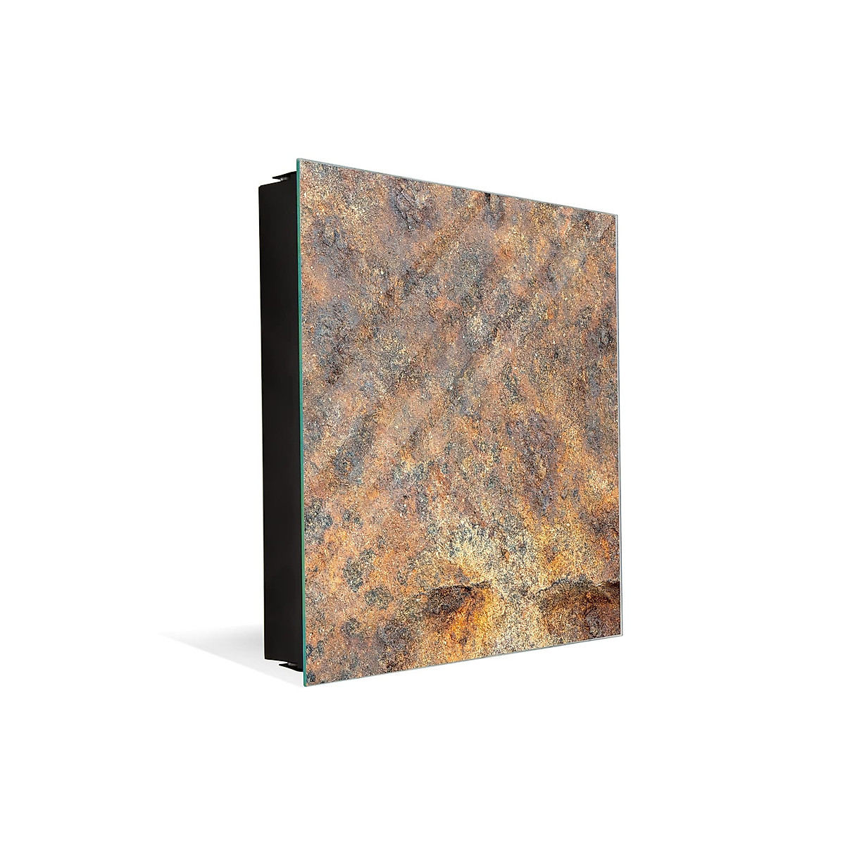 Concept Crystal 50 Keys Cabinet with Decorative Front Panel and Glass White Board KN04 Rusted Textures Series