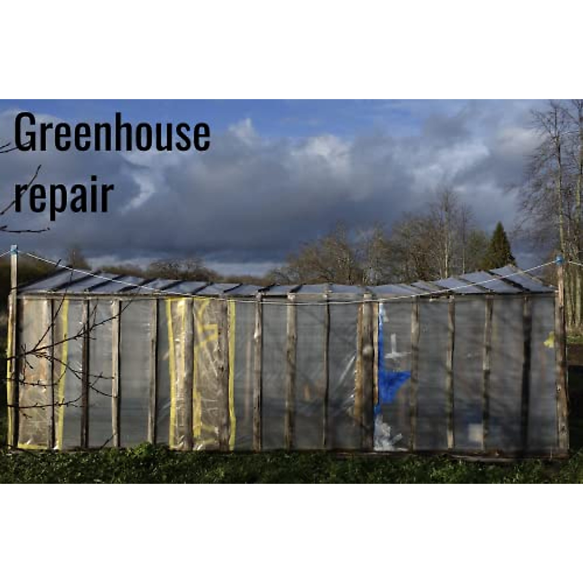 GGR Supplies LDPE-9R Heavy Duty Low Density Polyethylene Film Coated Tape with Rubber Adhesive Ideal for Sealing and Seaming. 36 Yards. (White, 3" (72 mm))