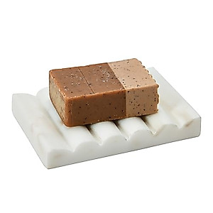 Contemporary Carved Marble Soap Dish for Bathrooms