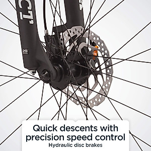 Schwinn Moab 3 Adult Mountain Bike, Mens Medium Aluminum Frame, 24 Speeds, 29-Inch Wheels, Hydraulic Disc Brakes, Black