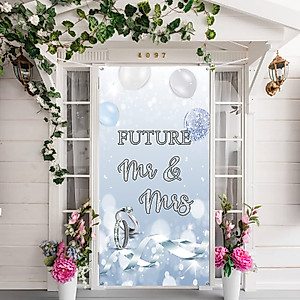INNORU Future Mr & Mrs Door Banner Decoration, Engagement Large Door Cover Decor, Wedding, Bridal Shower Party Photo Booth Backdrop Background Supplies