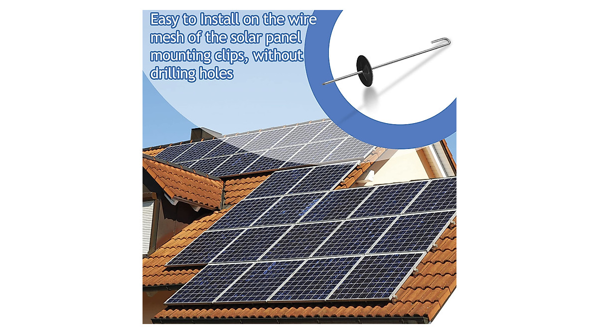 Stainless Steel Solar Panel Guard Clips - 50 Pack