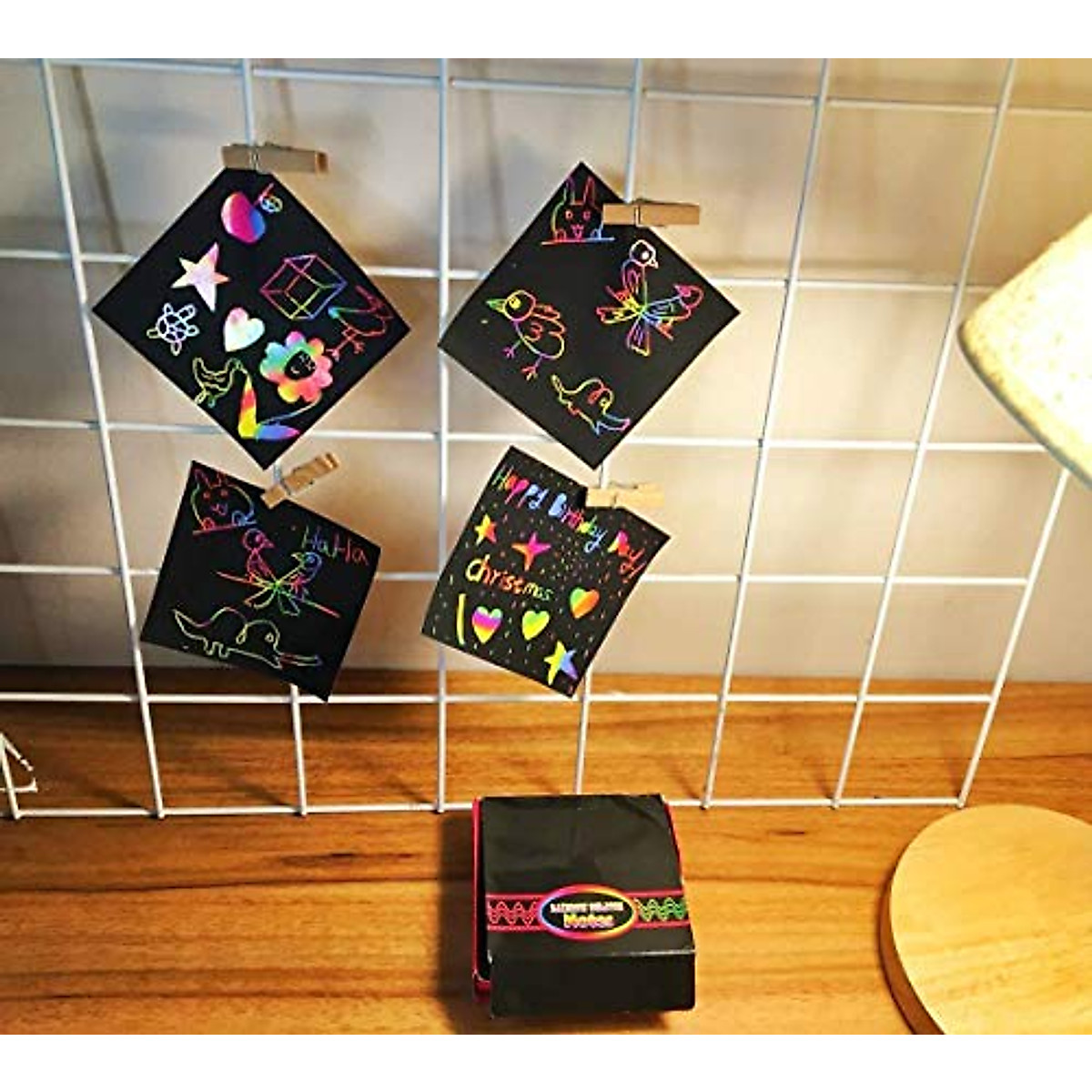 Scratch Art for Kids, 100 Magic Arts and Crafts for Kids, Paint for Kids Birthday Game Party Christmas Craft Gifts, Cool Toys for girls and Girls Use imagination to Create Children's Own Paintings