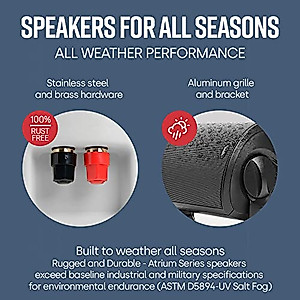 Polk Audio Atrium 5 Outdoor Speakers with Powerful Bass (Pair, White), All-Weather Durability, Broad Sound Coverage, Speed-Lock Mounting System