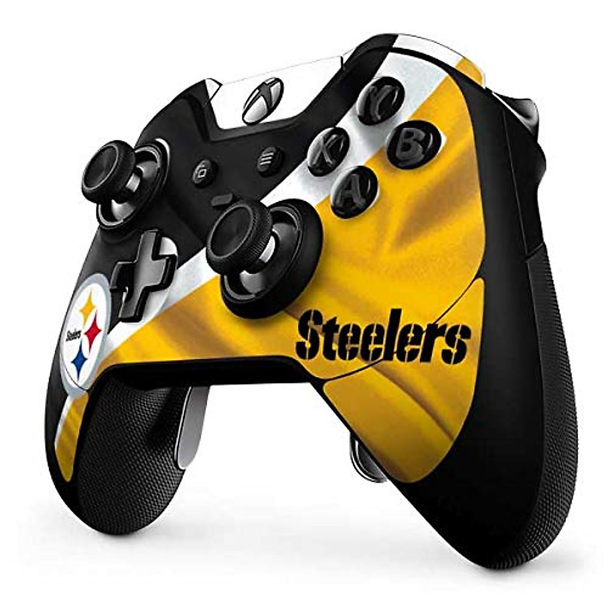 Skinit Decal Gaming Skin compatible with Xbox One Elite Controller - Officially Licensed NFL Pittsburgh Steelers Design