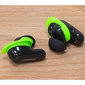 ALXCD Earhooks Compatible with Bose QuietComfort Earbuds II 2022 New, 5 Pairs M Size Soft Silicone Ear Hooks EarFin, Compatible with Bose QuietComfort Earbuds ii 2022, Black/White/Red/Orange/Geen