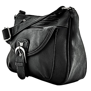 Purse King Pistol Concealed Carry Handbag (Dark Brown)