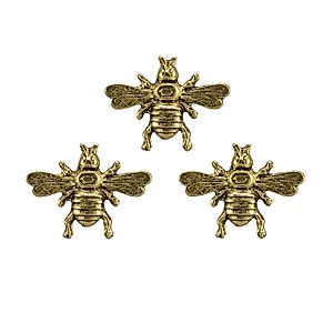 Large Spread Wing Bee Decorative Push Pins, 15 Pieces, Gold -T136AG
