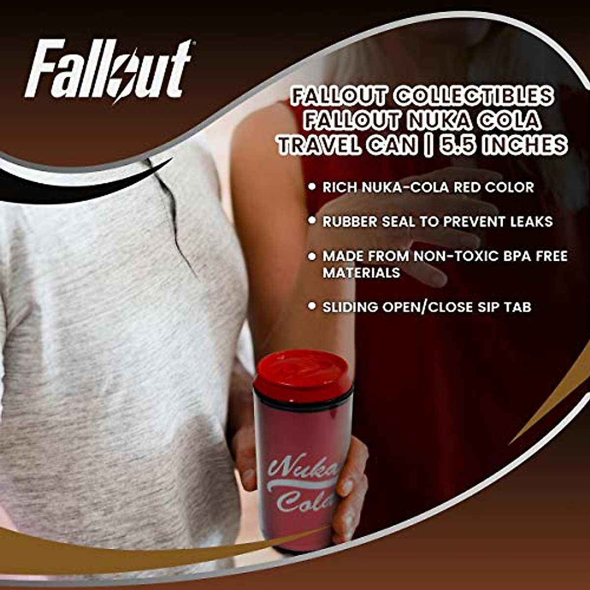 JUST FUNKY Fallout Collectibles | Fallout Nuka Cola Travel Can | 5.5 Inches