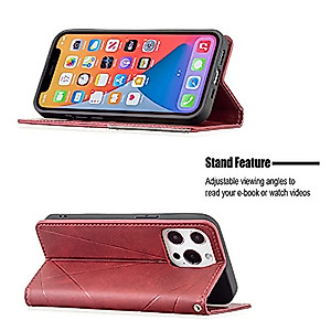 Fansipro Wallet Folio Case for SAMSUNG Galaxy A40, Premium PU Leather Slim Fit Cover for Galaxy A40, 2 Card Slots, 1 Transparent Photo Frame Slot, Easy Fit, Red