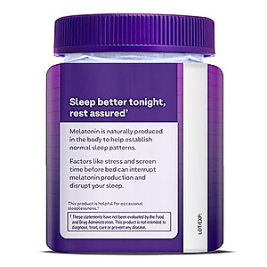 Natrol 5mg Melatonin Gummies, Sleep Support for Adults, Melatonin Supplements for Sleeping, 60 Strawberry-Flavored Gummies, 30 Day Supply
