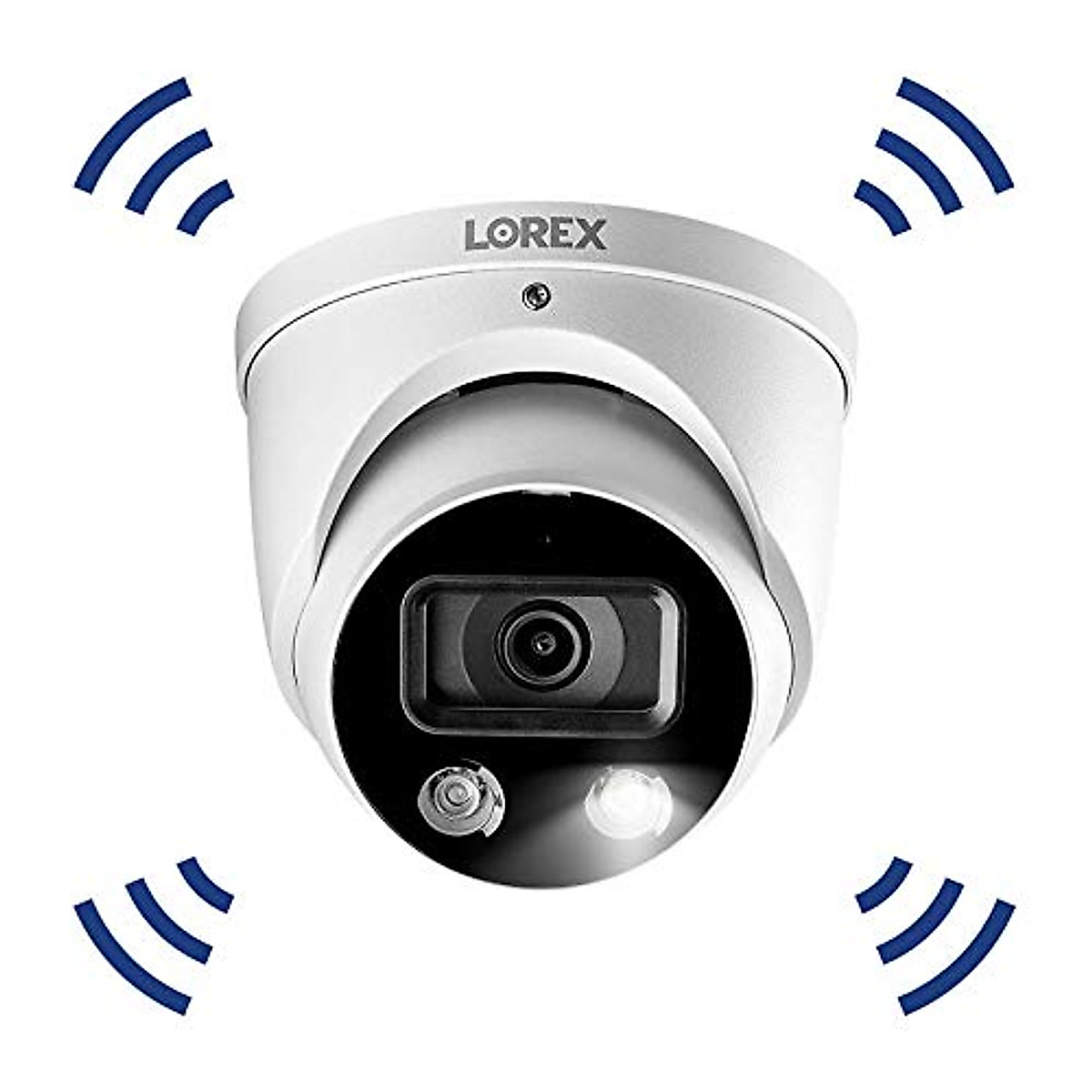 Lorex 4K Ultra HD Smart Deterrence Indoor/Outdoor IP Metal Dome Security Add-On Camera with Smart Motion Detection Plus | Two-Way Talk Audio (Requires Recorder)
