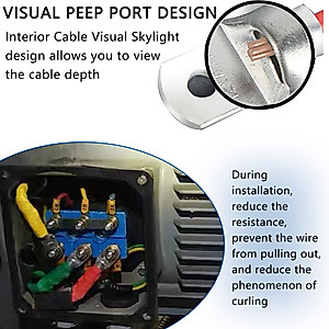 60PCS Tinned Copper Wire Lugs Assortment Kit - Standard 10-4 Gauge Wire Connectors Battery Cable Lugs,Automotive Replacement Battery Terminal Connectors
