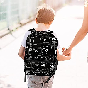 VBFOFBV Lightweight Casual Laptop Backpack for Men and Women, Blackboard Periodic Table of Chemical Elements