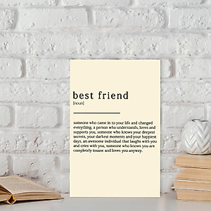 mmuue Funny Best Friend Birthday Card for Women Men, Happy Birthday Gifts for Best Friend Bestie, Sweet Friendship Thank you Card for Him Her