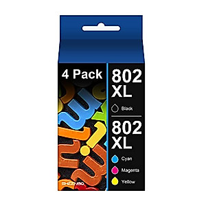 802XL Remanufactured Ink Cartridges Replacement for Epson 802XL 802 802 XL T802XL T802 for Epson 802XL Ink Cartridges Combo Pack for Pro WF-4740 WF-4730 WF-4720 WF-4734 EC-4020 EC-4030 (4 Pack)