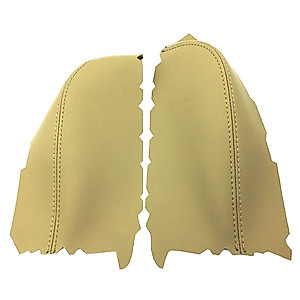 DSkoiph Armrest Synthethic Leather Cover Fit for Honda Pilot 09-13 (Front Door Panel Armrest Cover, Beige)