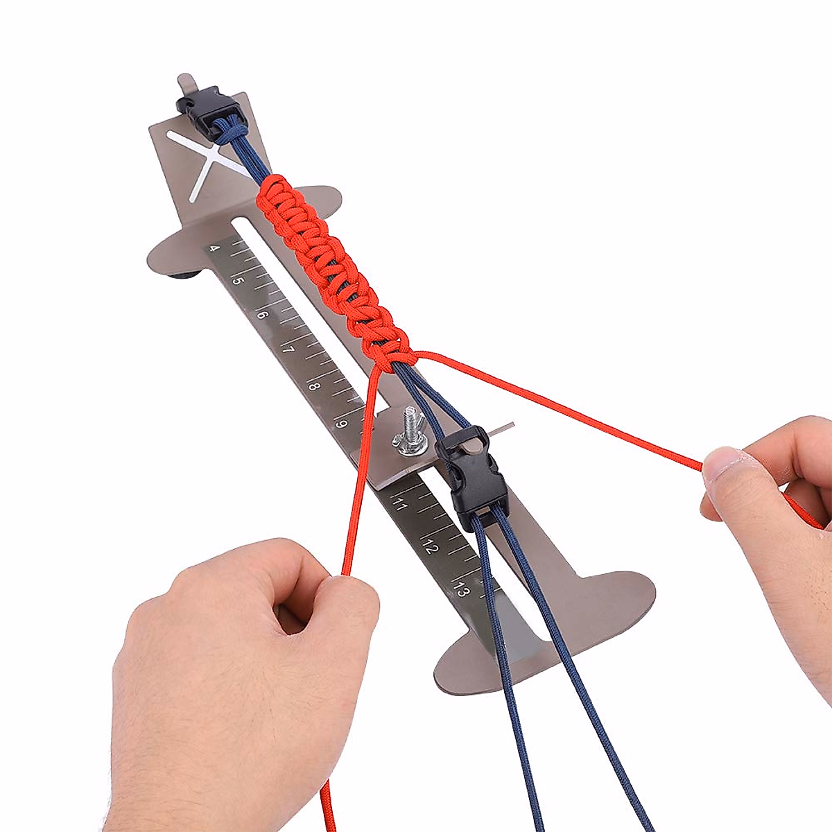 Paracord Jig,Paracord Bracelet Kit and Jig Set Adjustable Steel Frame with Hanks Free Buckles