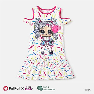 L.O.L. Surprise! Girls Nightgown White Pink Dress Strapless Causal Dress 6-12 Years