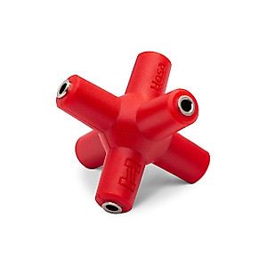 HOSA Technology GMM-105 Knucklebone Adaptor 3.5 MM X 6 CMM-830 3.5 mm TS to 3.5 mm TS Unbalanced Patch Cables, 1 Foot Bundle