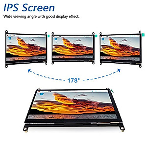FREENOVE 7 Inch HDMI Touchscreen Monitor for Raspberry Pi Jetson Nano PC (No Shell), 1024x600 Pixel IPS Display, 5-Point Touch Capacitive Screen