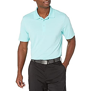 Amazon Essentials Men's Regular-Fit Quick-Dry Golf Polo Shirt (Available in Big & Tall), Aqua Blue, Medium