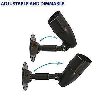 HOMEnhancements LED Black Small Bullet Flood Light Site Landscape Lighting Spot Light for Exterior 630 Lumen, 10W, 3000K LED-FLOOD-226-BK #16701