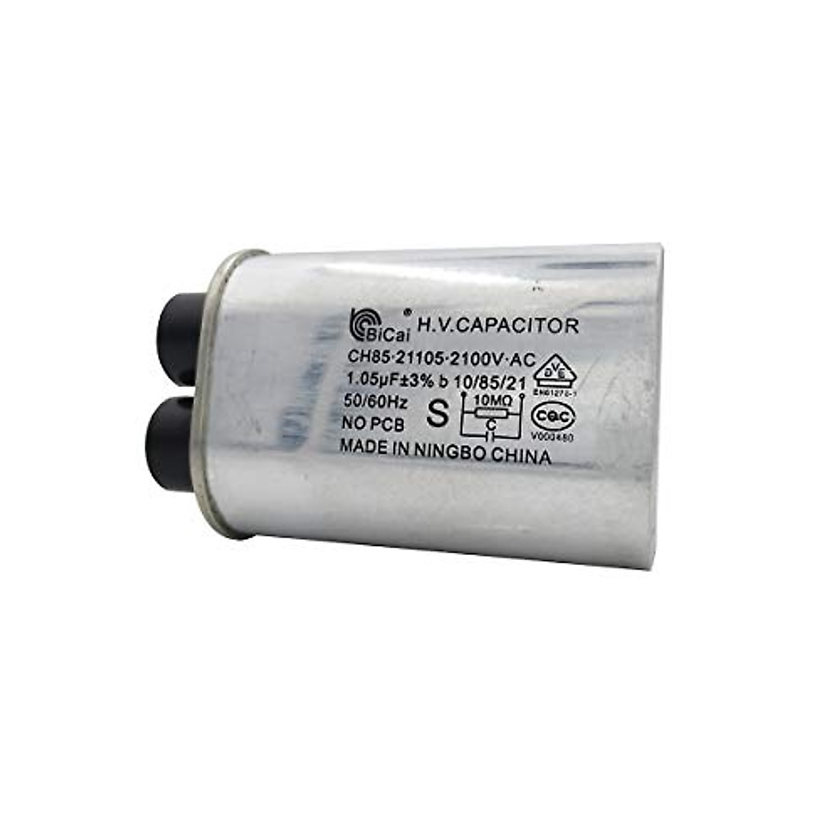 Meter Star CQC&VDE Universal Household Microwave High Voltage Capacitor 1.05uf ch85 21105 2100V AC H.V.Capacitor 10/85/21 50/60Hz NO PCB,VDE EN61270-1