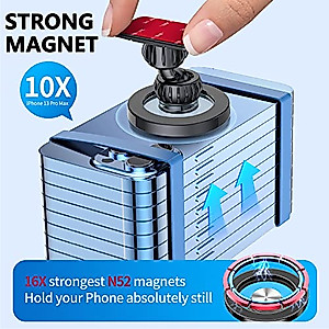 Coolpow for iPhone Magsafe Phone Mount,【Super Strong Magnet】 Magnetic Phone Holder for Car 【360° Rotation】 Magsafe Dashboard Mount Holder for Car Dash Fit iPhone 14 Pro Max 13 12 Plus All Cell Phone