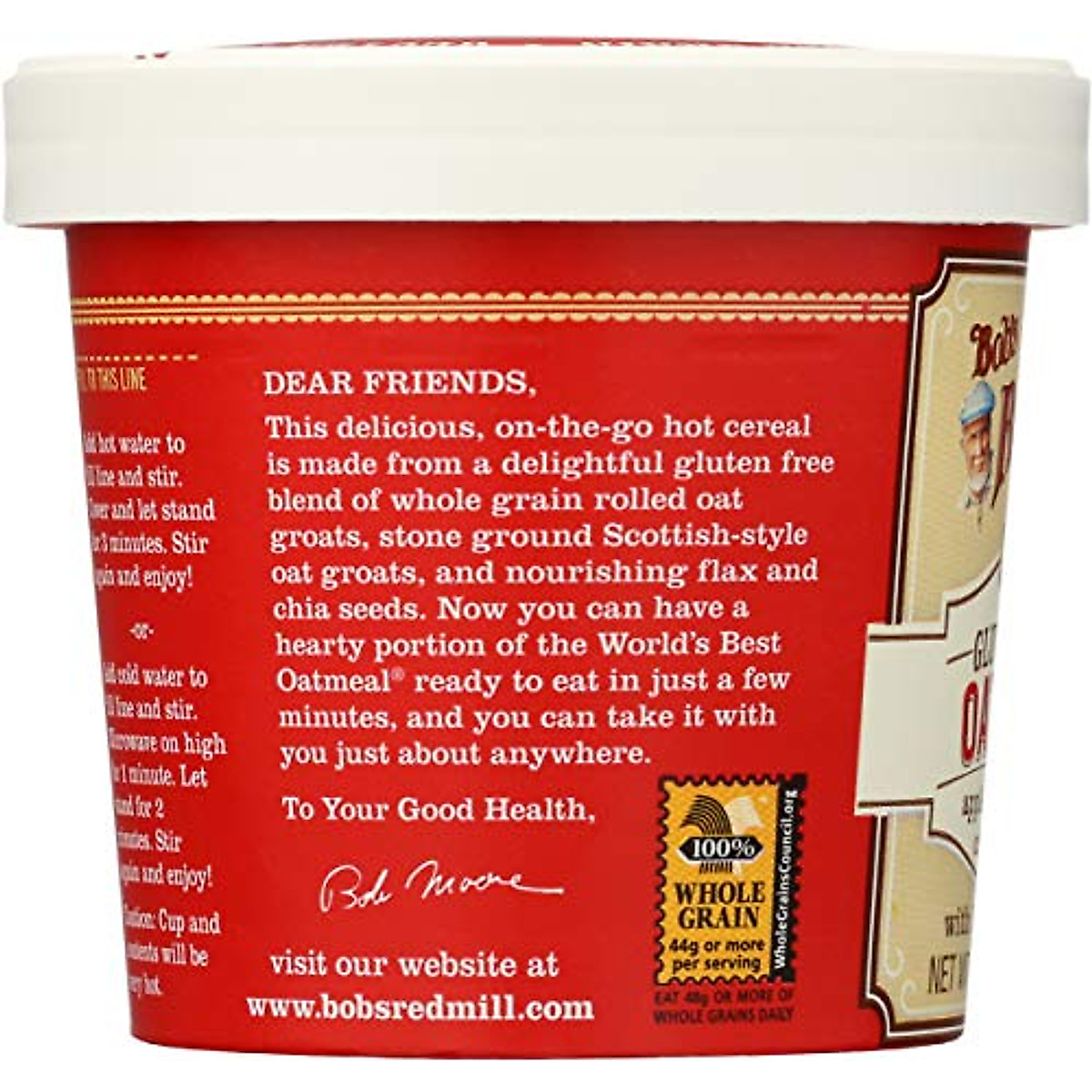 Bob's Red Mill Gluten-Free Apple Cinnamon Oatmeal, 2.36 Ounce, Pack of 12