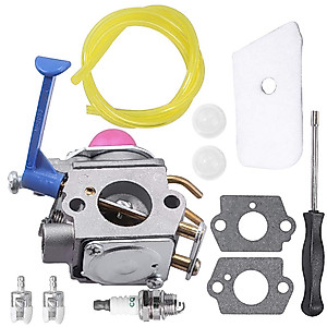 Carburetor W/Air Filter Spark Plug Primer Bulb For Husqvarna Trimmer Weedeater Wacker Edger 28cc 124L 125L 125LDX 128C 128L 128LD 128R 128RJ Poulan Replaces Zama C1Q-W40A C1Q-W38