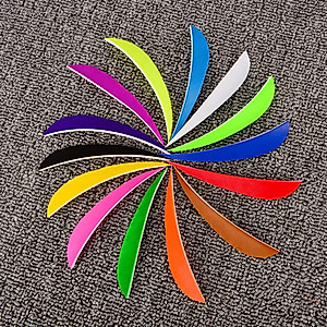 ZSHJGJR Archery Arrow Feathers 4Inch 5 Inch Turkey Feathers Fletchings Arrow Feathers Fletches Right Wing for DIY Hunting Arrows 50PCS (5 inch, Right Wing, fluorescent yellow)